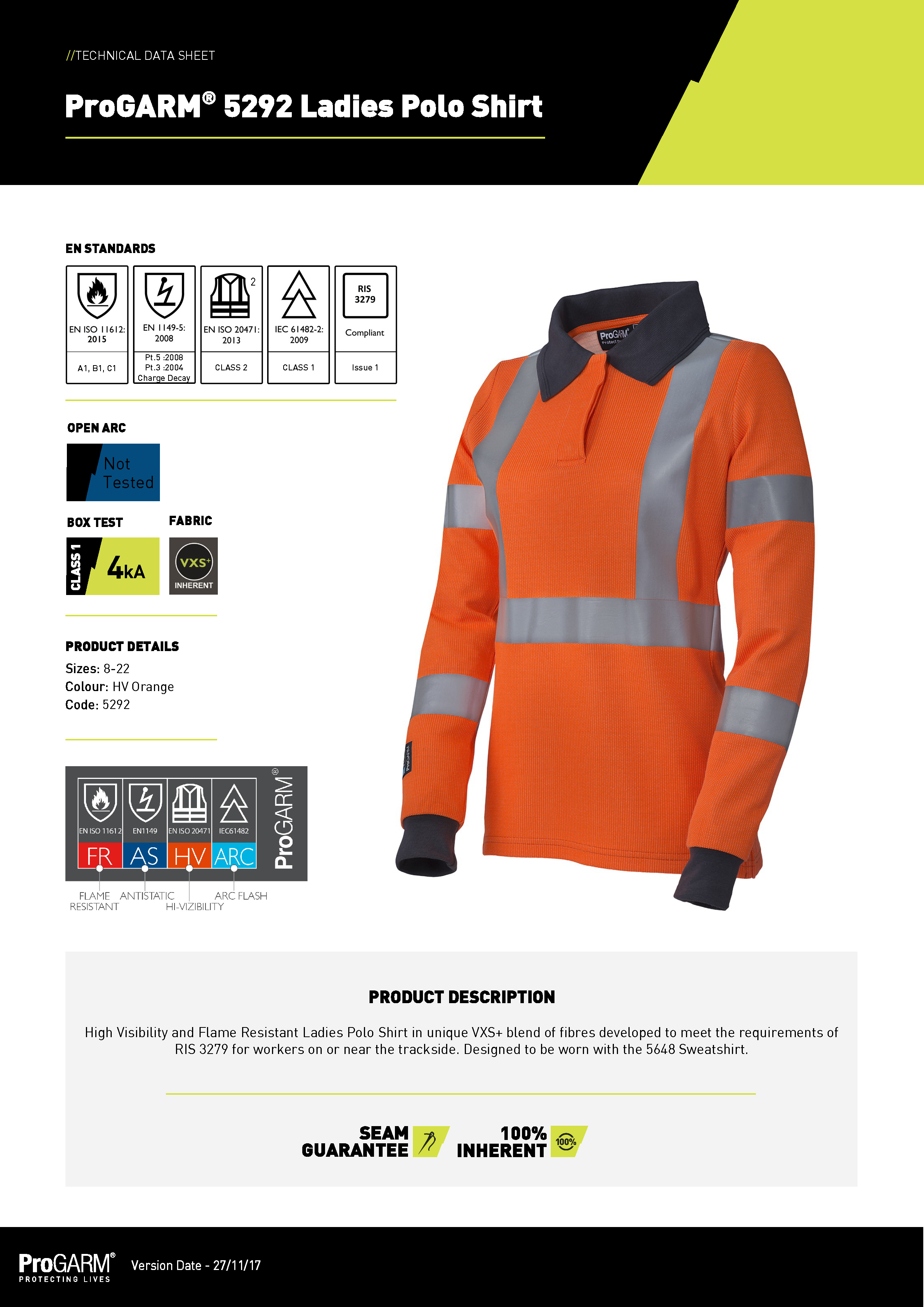 ProGARM 5292 Ladies' Arc Polo Shirt | In Stock | From £60.04