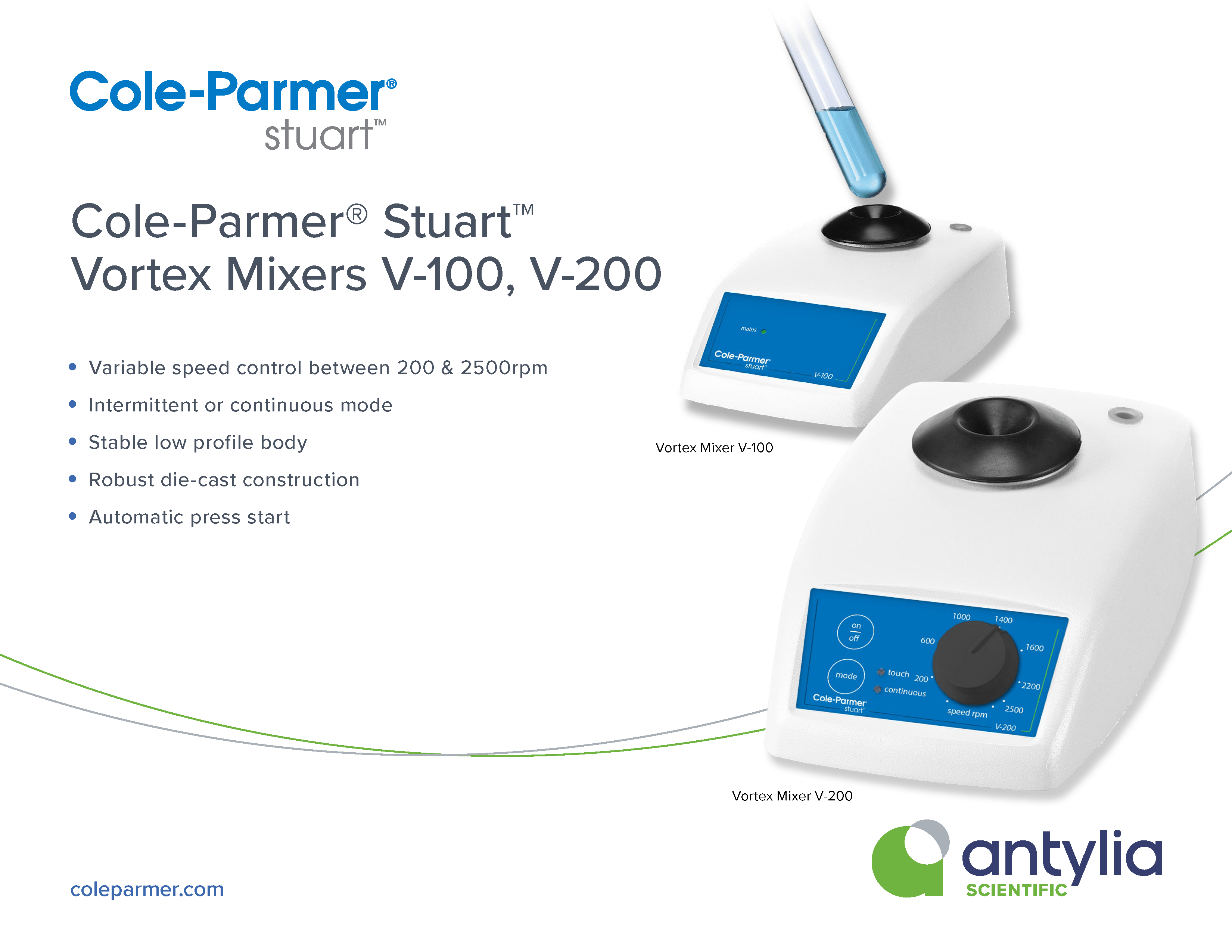 Cole Parmer Vortex Mixers, Fixed and Variable Speed | From £226.63