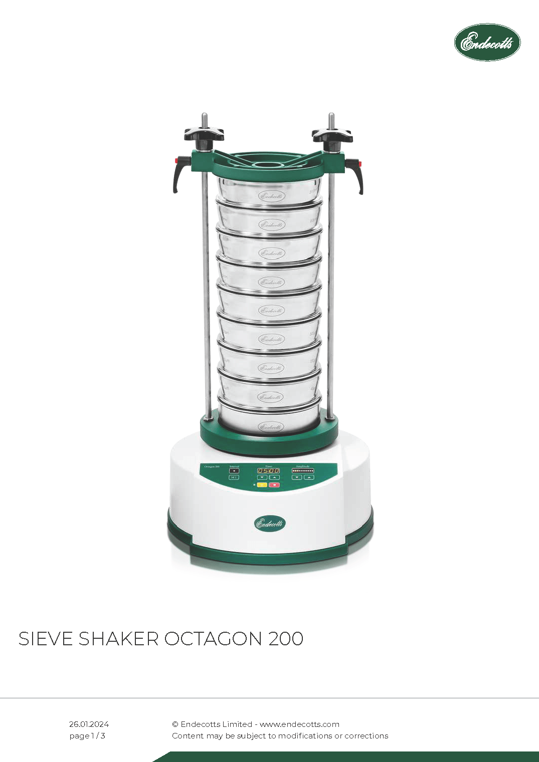 Endecotts OCTAGON 200 Sieve Shaker | In Stock | From £2657.94