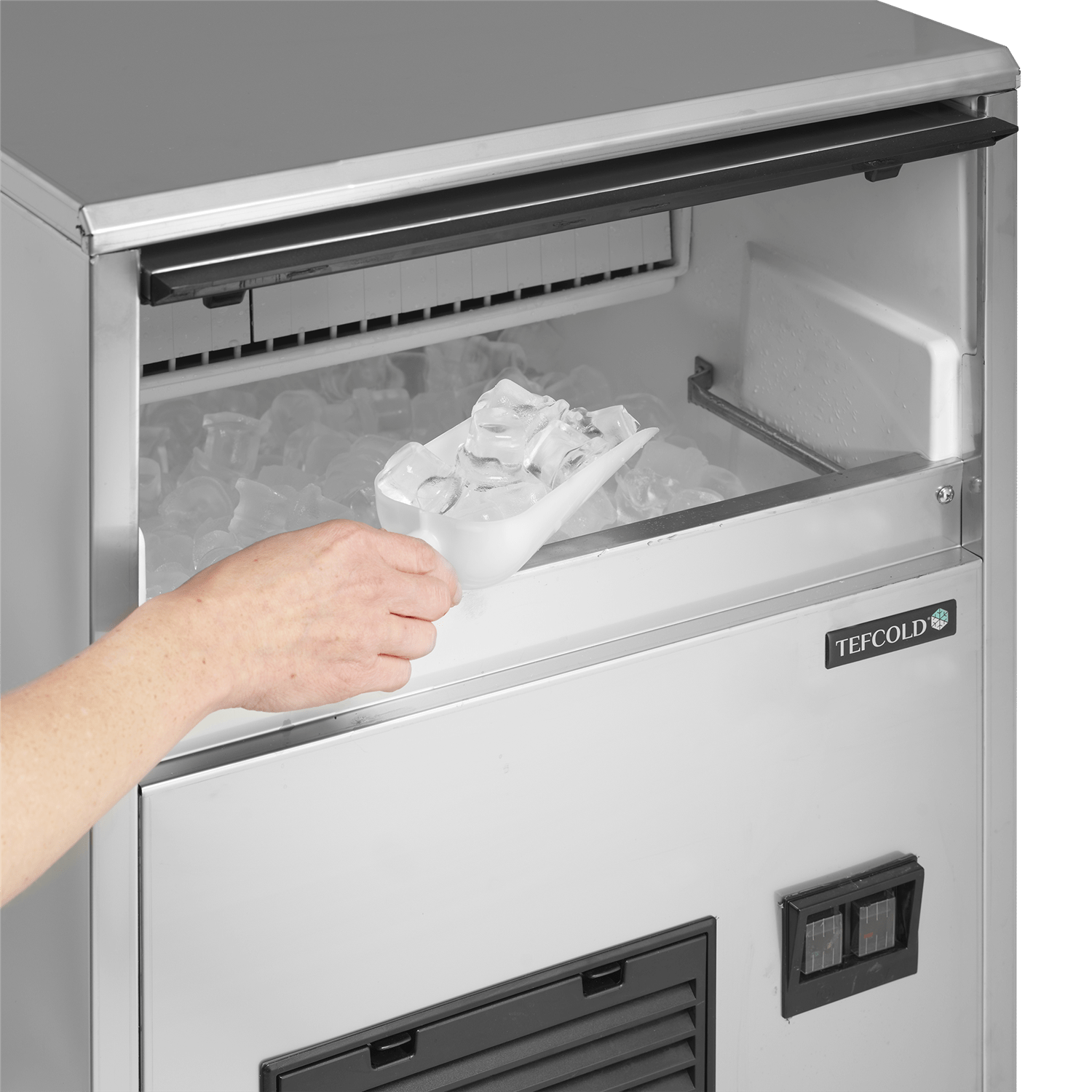 Tefcold TC Series Self-Contained Stainless Steel Cubed Ice Machines