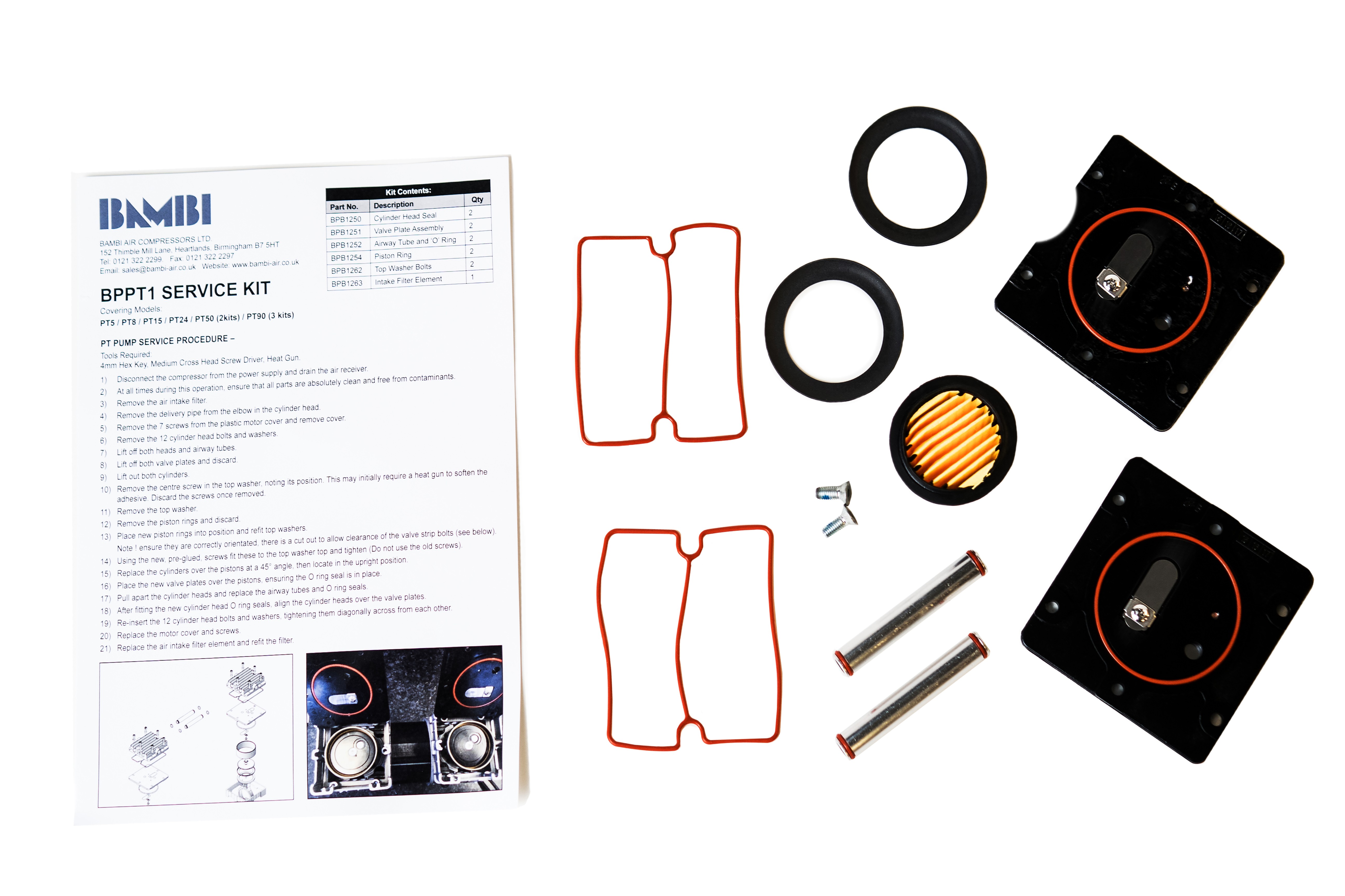 Bambi Air Spare Servicing Part List