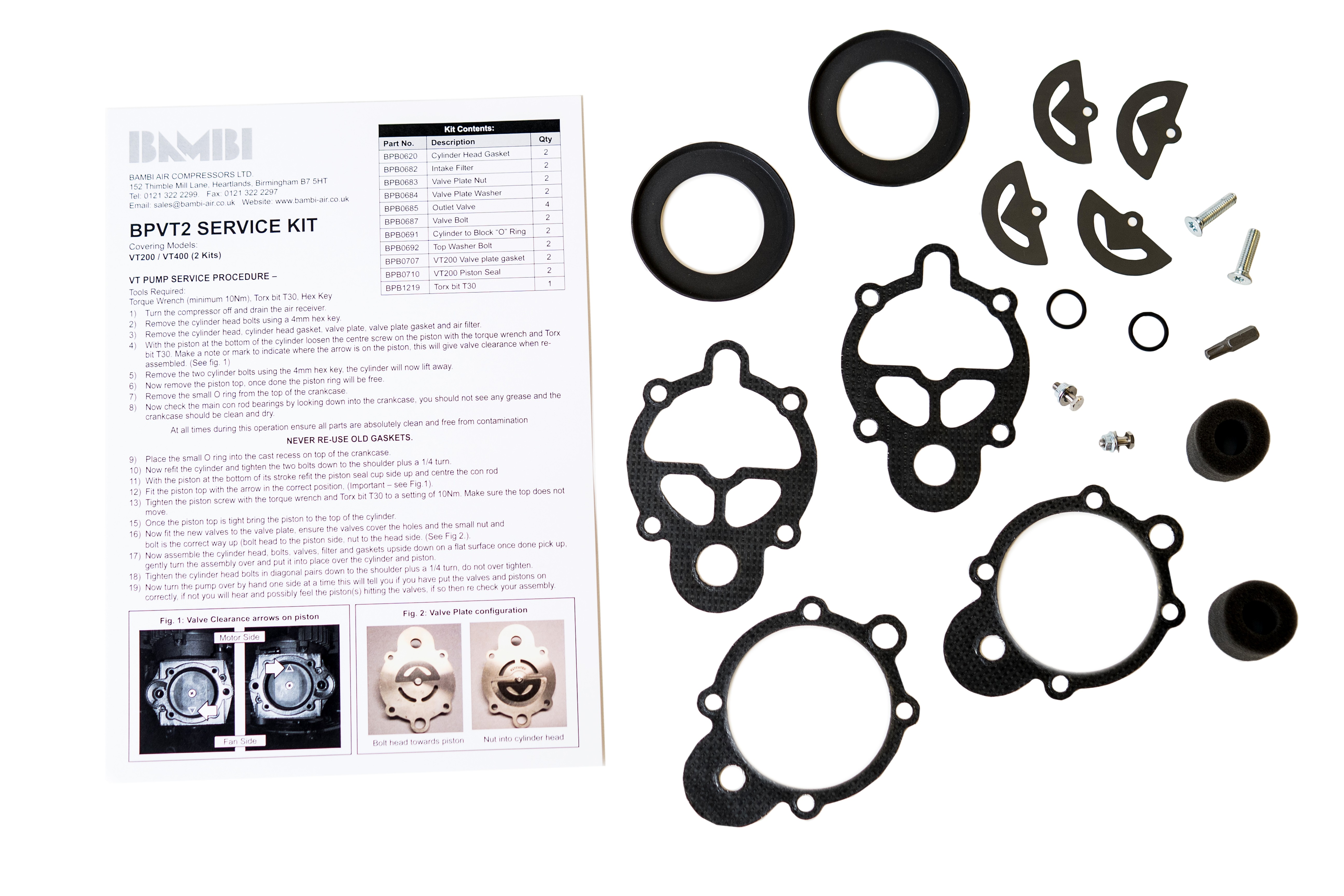 Bambi Air Spare Servicing Part List