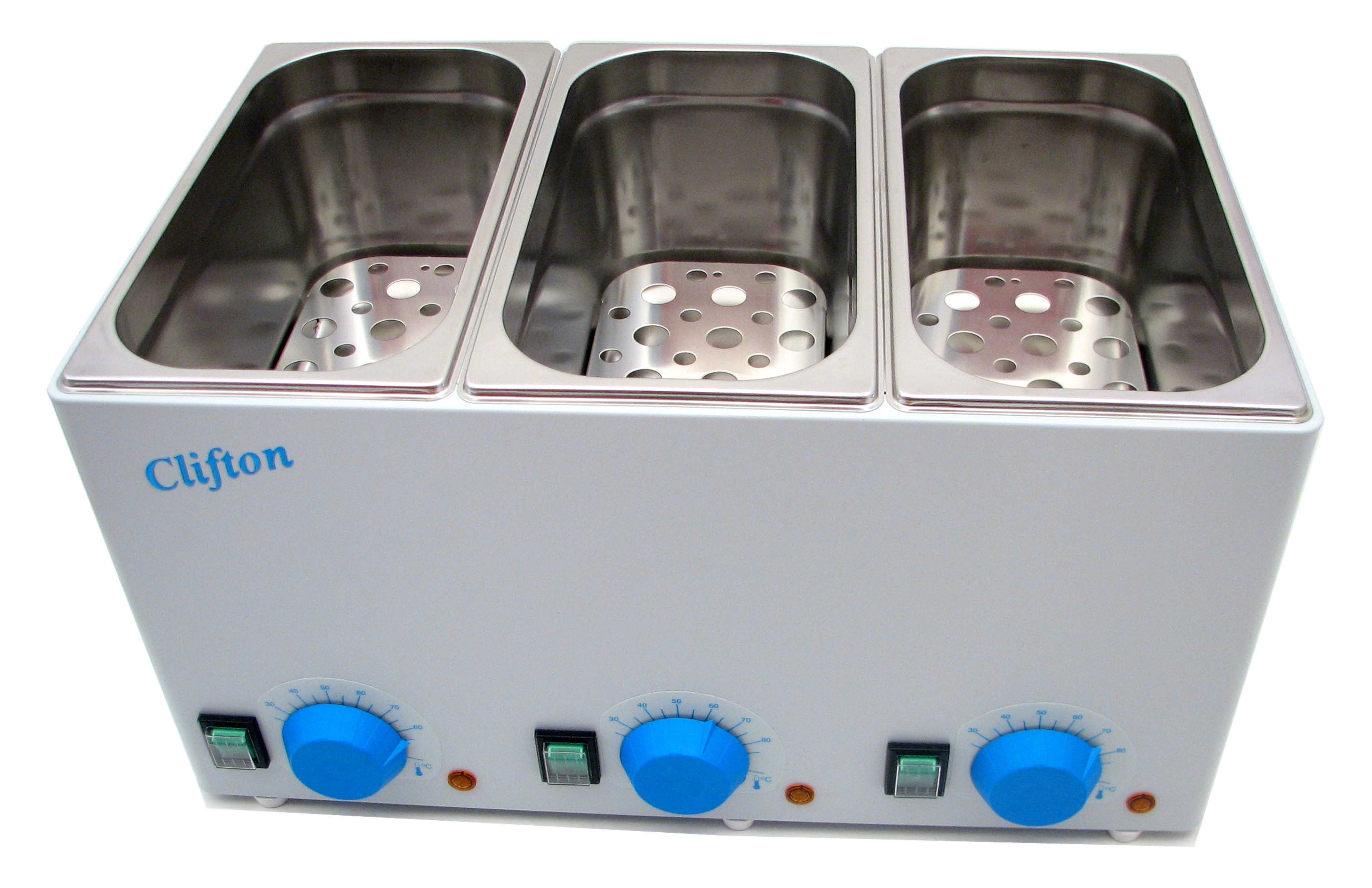 Nickel Electro Clifton Unstirred Water Baths TripleBath™ Series