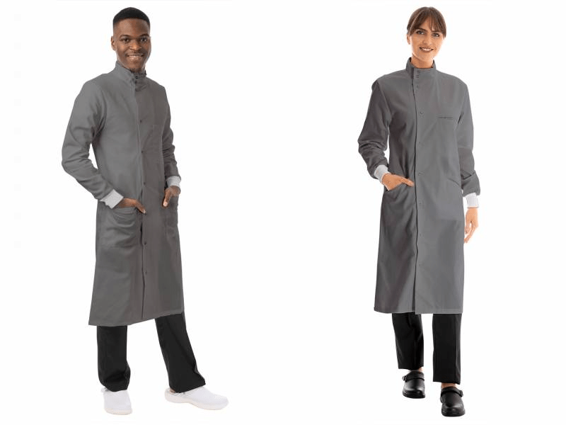 Howie Unisex Laboratory Science Coat, Regular, Silver | In Stock